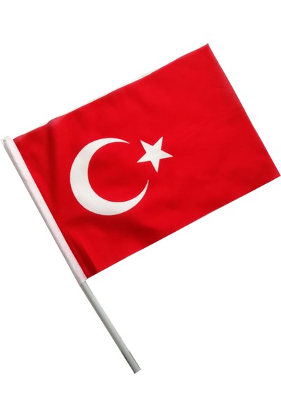 Türk Bayrağı Sopalı Raşel Kumaş 100 Adet Türk Bayrağı Sopalı Raşel Kumaş 100 Adet