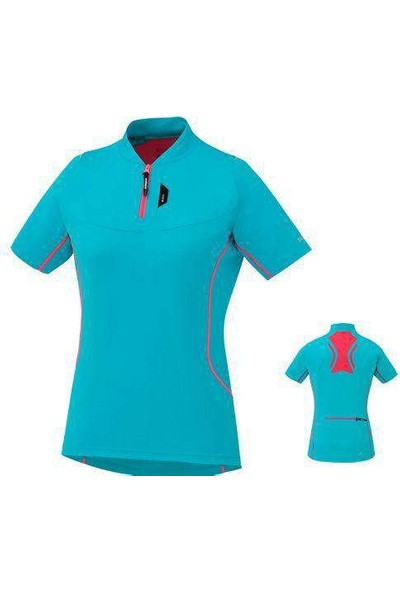 Shimano Kısa Kollu Bayan Touring Forma Teaberry Xl