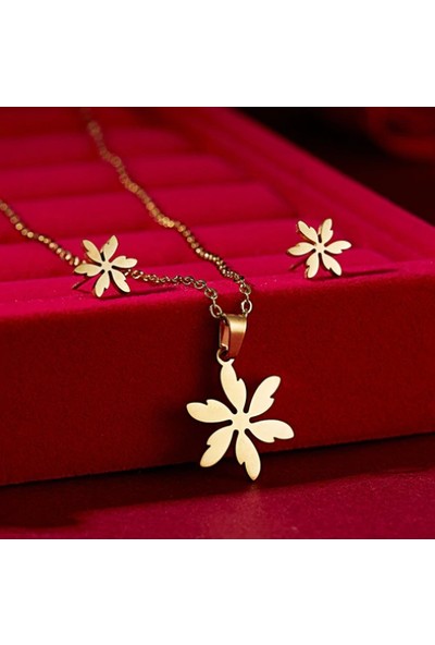 Myfavori Geometrik Kolye Küpe Paslanmaz Çelik Takı Modelleri