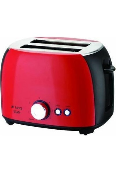 King K 2178 Fiesta Kırmızı Ekmek Kızartma Makinesi