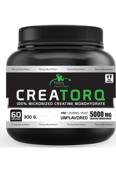 Torq Nutrition Creatorq %100 Micronized Creatine Monohydrate 300 Gr 60 Servis Torq Nutrition Creatorq %100 Micronized Creatine Monohydrate 300 Gr 60 Servis