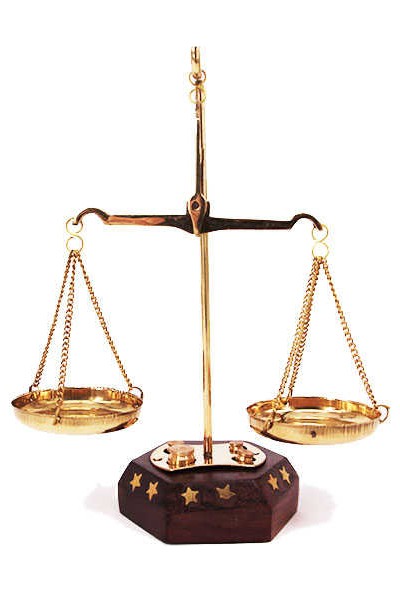 İdea Ahşap Altlıklı Şık Masa Üstü 10gr Adalet Terazisi Dekor Süs