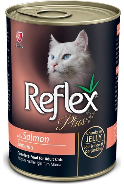 Reflex Plus Somonlu Jöleli Parça Etli Konserve Yetişkin Kedi Maması 400 gr x 24 Adet Reflex Plus Somonlu Jöleli Parça Etli Konserve Yetişkin Kedi Maması 400 gr x 24 Adet