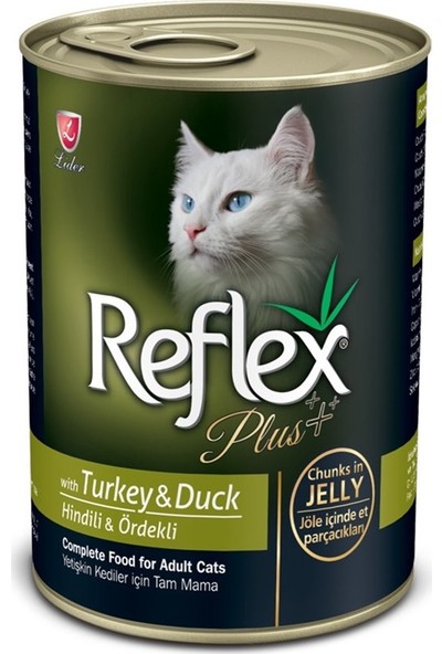 Reflex Plus Hindili Ördekli Jöleli Konserve Yetişkin Kedi Maması 400 gr x 24 Adet Reflex Plus Hindili Ördekli Jöleli Konserve Yetişkin Kedi Maması 400 gr x 24 Adet