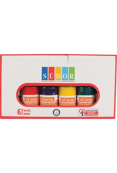 Südor Ebru Boyası Set 6X25 Ml Damlalıklı Sd856 Südor Ebru Boyası Set 6X25 Ml Damlalıklı Sd856