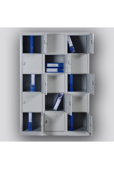Gokerler Çelik-15 Gözlü Çok Amaçlı Dolap