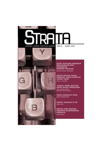 Strata İlişkisel Sosyal Bilimler Dergisi Strata İlişkisel Sosyal Bilimler Dergisi