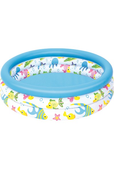 Bestway 3 Halkalı Deniz Yaşamı Desenli Çocuk Havuzu - 51008 ( 102 cm x 25 cm )