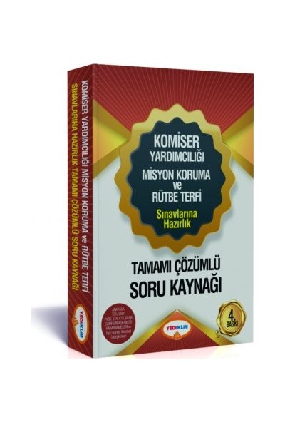 Yediiklim Yayınları Komiser Yardımcılığı Misyon Koruma Ve Rütbe Terfi Sınavlarına Hazırlık Tamamı Çözümlü Soru Kaynağı Yediiklim Yayınları Komiser Yardımcılığı Misyon Koruma Ve Rütbe Terfi Sınavlarına Hazırlık Tamamı Çözümlü Soru Kaynağı