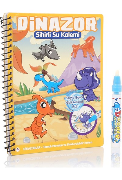 Geppetoys Sihirli Su İle Boyama Kitabı Dinazor