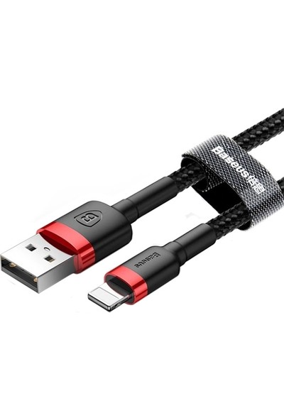 Baseus iPhone 6.7.8.Xs.Xr 0.50 cm Kısa 2.4A Hızlı Şarj Halat Usb Kablo - Kırmızı Siyah - CALKLF-A19 Baseus iPhone 6.7.8.Xs.Xr 0.50 cm Kısa 2.4A Hızlı Şarj Halat Usb Kablo - Kırmızı Siyah - CALKLF-A19