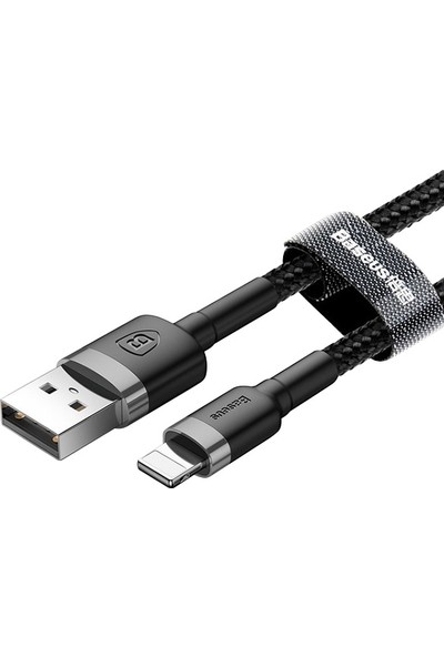 Baseus iPhone 6.7.8.Xs.Xr 0.50 cm Kısa 2.4A Hızlı Şarj Halat Usb Kablo - Gri Siyah - CALKLF-AG1 Baseus iPhone 6.7.8.Xs.Xr 0.50 cm Kısa 2.4A Hızlı Şarj Halat Usb Kablo - Gri Siyah - CALKLF-AG1