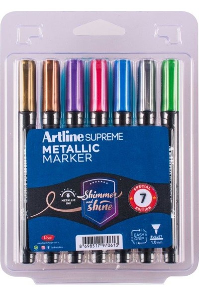 Artline Metalic Marker Supreme 7 Renk Set Artline Metalic Marker Supreme 7 Renk Set