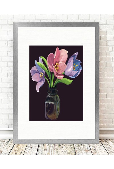 Tablo center Gümüş Çerçeveli Tablo - 24x29cm