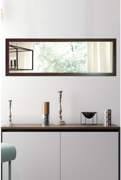 Tablo Center 37x97cm Kahve Çerçeveli Yatay Ayna