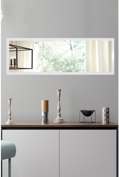 Tablo Center 37x97cm Beyaz Çerçeveli Yatay Ayna Tablo Center 37x97cm Beyaz Çerçeveli Yatay Ayna
