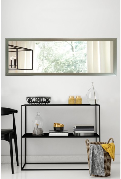 Tablo Center 37x97cm Gümüş Çerçeveli Yatay Ayna