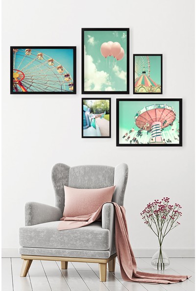 Tablo Center 5 Parçalı Çerçeveli Tablo Set