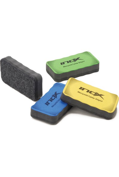 İnox Tahta Silgisi Mıknatıslı 3 Adet