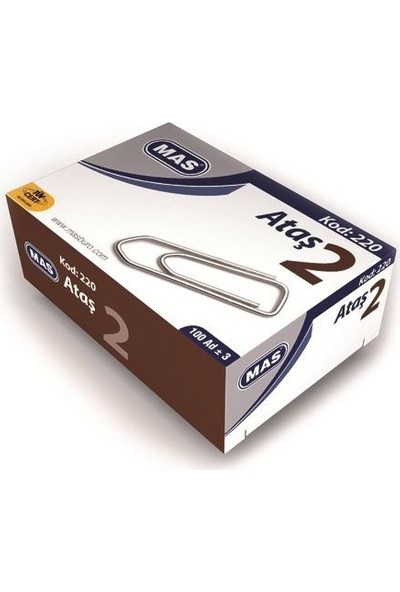 Mas 100'Lü Ataş No:2 Kod:220 (4 Kutu)