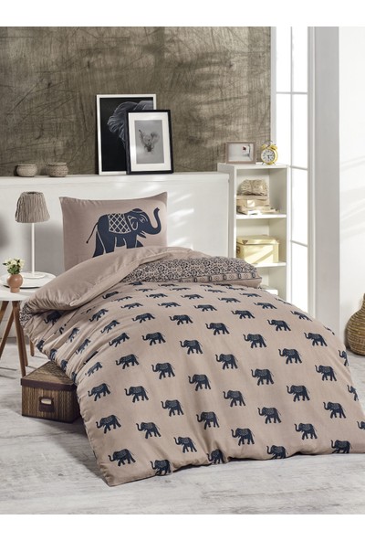 Eponj Home Junior Nevresim Seti Tek Kişilik Fil Mavi Eponj Home Junior Nevresim Seti Tek Kişilik Fil Mavi