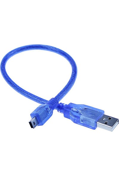 Oem Mini Usb 5 Pin Şarj Ve Data Kablosu 30 Cm Mavi Kablo Oem Mini Usb 5 Pin Şarj Ve Data Kablosu 30 Cm Mavi Kablo