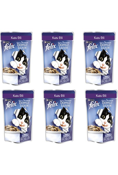 Purina Felix Kuzu Etli Yaş Kedi Maması 100 gr (6 Al 5 Öde)