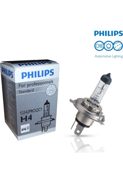Philips 2 Adet 12V H4 60/55W Tırnaklı Ön Far Ampulü
