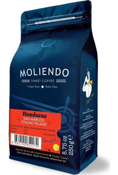Moliendo Honduras San Marcos Coloal Village Yöresel Çekirdek Kahve 1000 gr