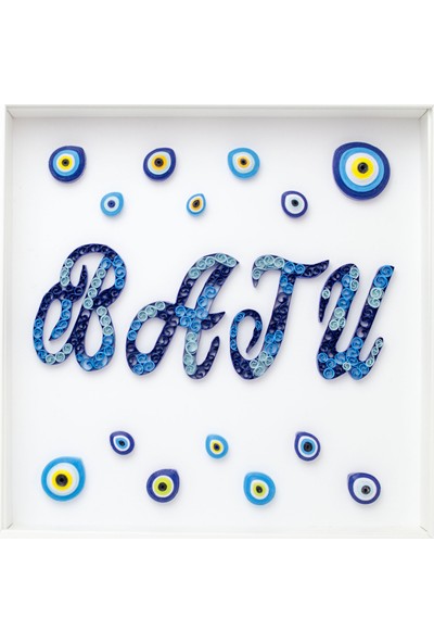 Renkli Hayallerim Damla Nazar Boncuklu Quilling İsimli Bebek Süsü Çerçeve Renkli Hayallerim Damla Nazar Boncuklu Quilling İsimli Bebek Süsü Çerçeve