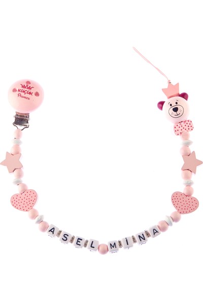 Sahi Aksesuar Çift İsimli Emzik Zinciri Beyaz Pembe Sahi Aksesuar Çift İsimli Emzik Zinciri Beyaz Pembe