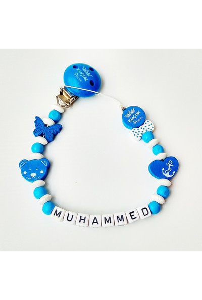 Sahi Aksesuar HBTEZ042 İsimli Emzik Zinciri Mavi Sahi Aksesuar HBTEZ042 İsimli Emzik Zinciri Mavi