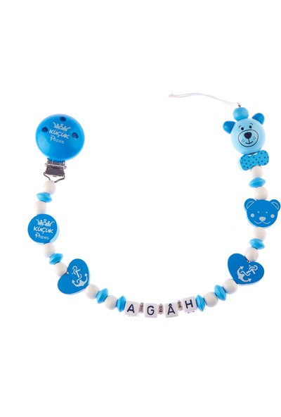 Sahi Aksesuar Tek İsimli Emzik Zinciri Koyu Mavi Sahi Aksesuar Tek İsimli Emzik Zinciri Koyu Mavi