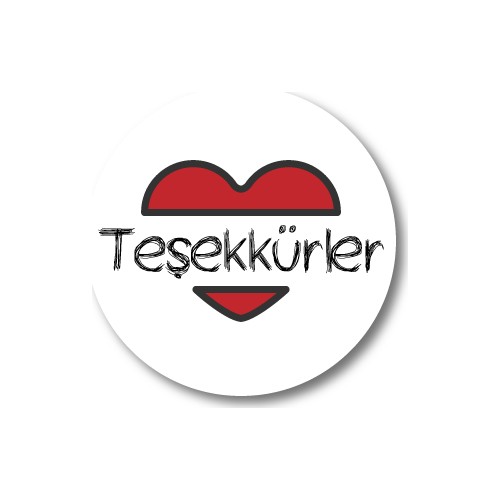 Cici Teşekkürler Sticker Etiket 3 x 3 cm 20li Fiyatı