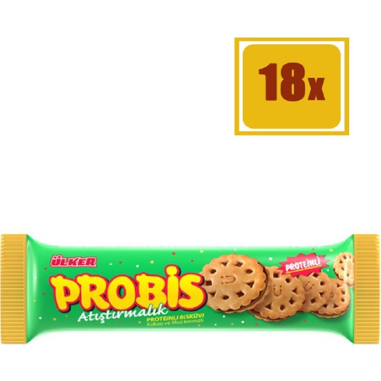 Ülker Probis Atıştırmalık Sandviç Bisküvi 75 gr 18'Li Set Fiyatı
