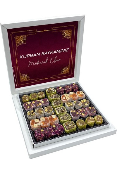 Adnan Efendi Bordo Avangard Desen Kurban Bayramı Special Kutlu Lokum