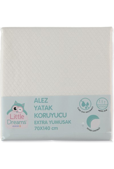 Little Dreams Ekstra Yumuşak Sıvı Geçirmez Lastikli Alez 70X140 cm Little Dreams Ekstra Yumuşak Sıvı Geçirmez Lastikli Alez 70X140 cm