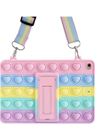 FUJİMAX Samsung Galaxy Tab A8 SM-X200 (2021) Yatay Standlı Askılıklı Silikon Popit Kids Kılıf FUJİMAX Samsung Galaxy Tab A8 SM-X200 (2021) Yatay Standlı Askılıklı Silikon Popit Kids Kılıf