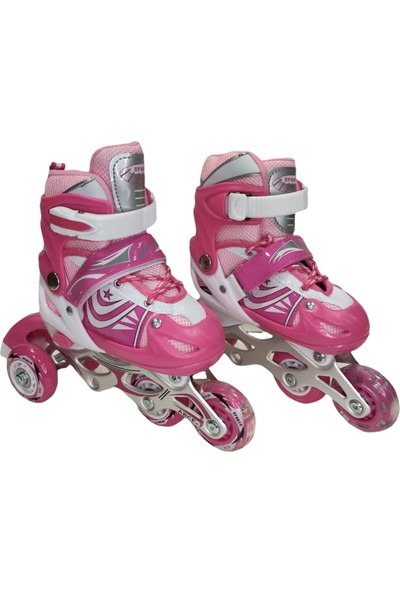 Karsan Çocuk Patenayarlanabilir 2+2 Işıklı Metal Alıştırma Pateni Taşıma Çantalı Karsan Çocuk Patenayarlanabilir 2+2 Işıklı Metal Alıştırma Pateni Taşıma Çantalı