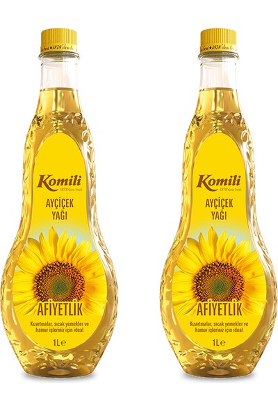 Komili Ayçiçek Yağı 1lt x 2 Adet Komili Ayçiçek Yağı 1lt x 2 Adet