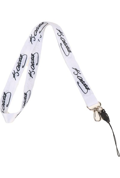 Cetinaccessories Beyaz Atatürk Imza Tasarım Boyun Askı Ipi Cetinaccessories Beyaz Atatürk Imza Tasarım Boyun Askı Ipi
