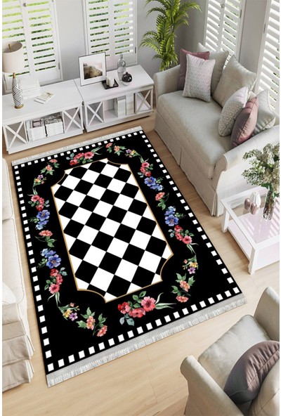 Perla Soft Bambu Kaymaz Tabanlı Modern Yıkanabilir Antibakteriyel Halı ve Yolluk