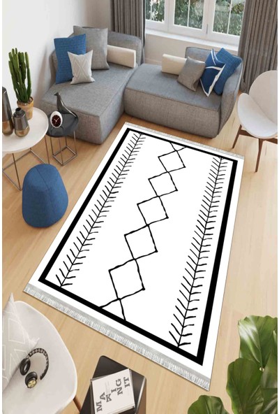 Perla Soft Bambu Kaymaz Tabanlı Modern Yıkanabilir Antibakteriyel Halı ve Yolluk