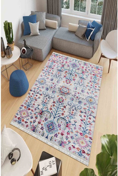 Perla Soft Bambu Kaymaz Tabanlı Modern Yıkanabilir Antibakteriyel Halı ve Yolluk