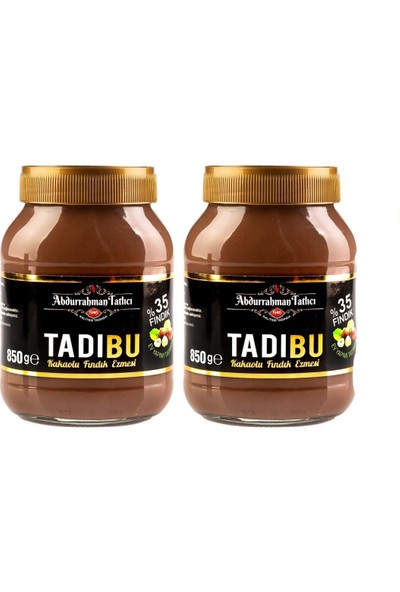 Abdurrahman Tatlıcı Tadıbu Kakaolu Fındık Ezmesi 850 gr 2'li %35 Fındık İçerir Abdurrahman Tatlıcı Tadıbu Kakaolu Fındık Ezmesi 850 gr 2'li %35 Fındık İçerir