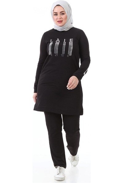 Bwest Büyük Beden Eşofman Takım Siyah (8002-001) Bwest Büyük Beden Eşofman Takım Siyah (8002-001)