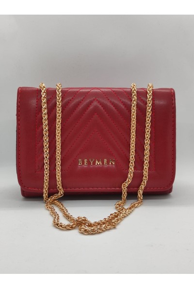 Model Çanta Beymen Beyaz Omuz ve Kol Çantası Kırmızı Çanta