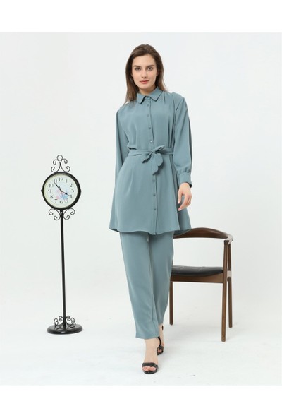 Bwest Kemer Detaylı Ikili Takım Küf Mavi (011-022)