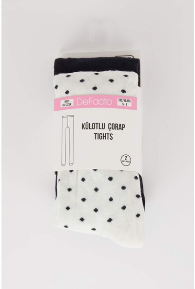 DeFacto Kız Çocuk Pamuklu 2'li Külotlu Çorap Y5007A6NS