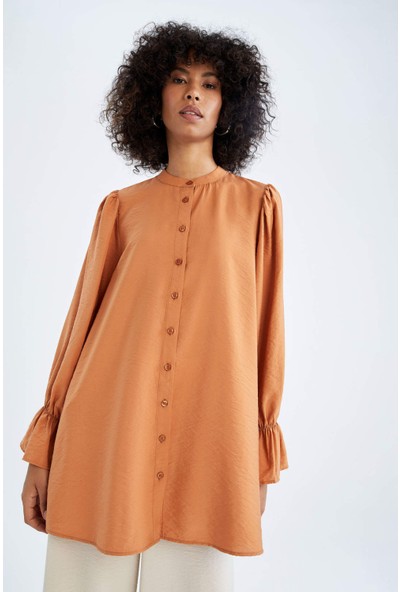 DeFacto Regular Fit Bisiklet Yaka Uzun Kollu Tunik Y1902AZ22AU